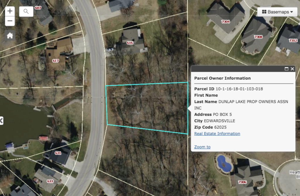 Association owned property | Dunlap Lake Property Owner's Association